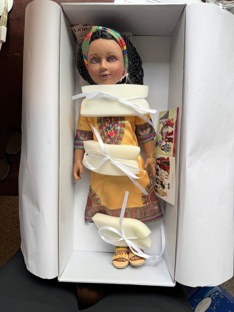 Black Doll 18" Black Skin Doll Maya Made by Carpatina Dolls – CARPATINA ...