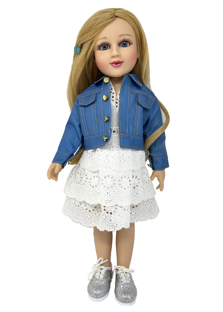 18" Doll Olivia Rose Made by Carpatina Dolls, Blonde Doll, Blue Eyes ...