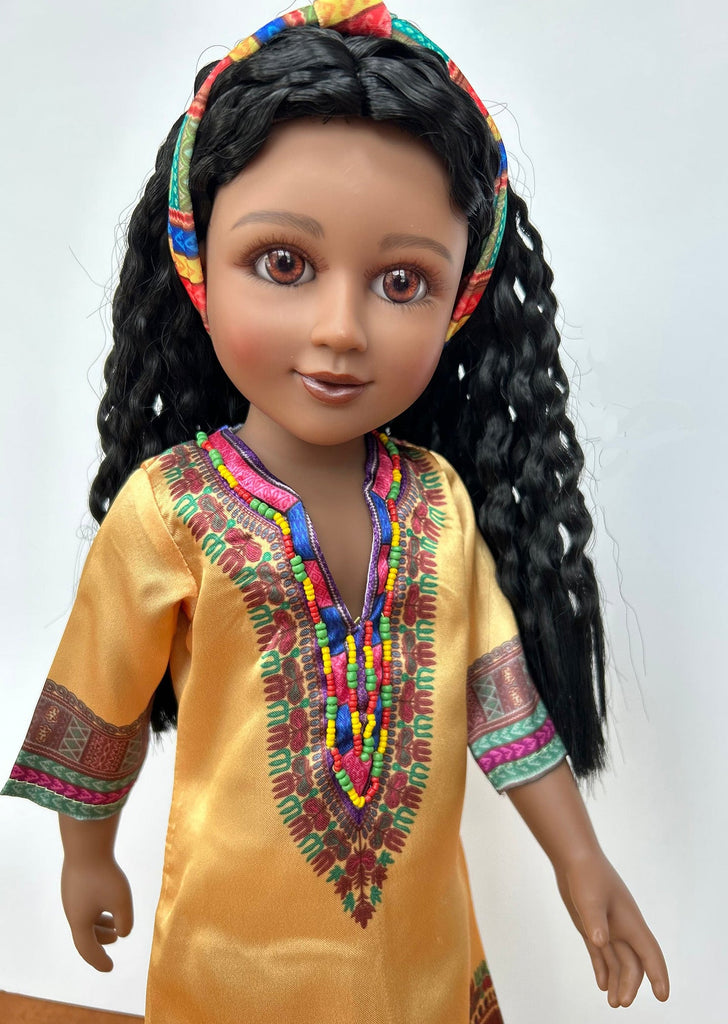 Black Doll 18" Black Skin Doll Maya Made by Carpatina Dolls – CARPATINA ...
