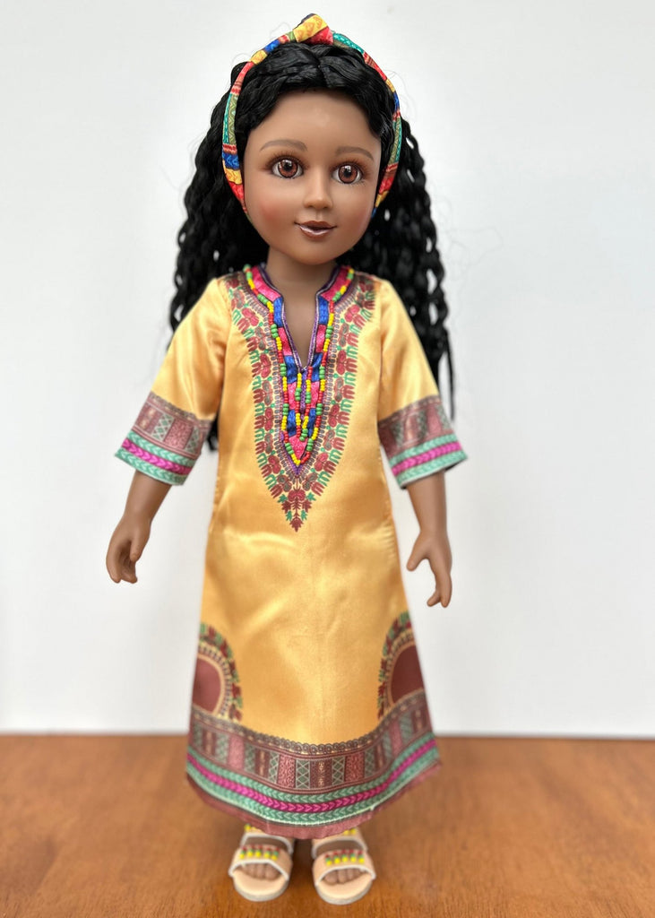 Black Doll 18" Black Skin Doll Maya Made by Carpatina Dolls – CARPATINA ...