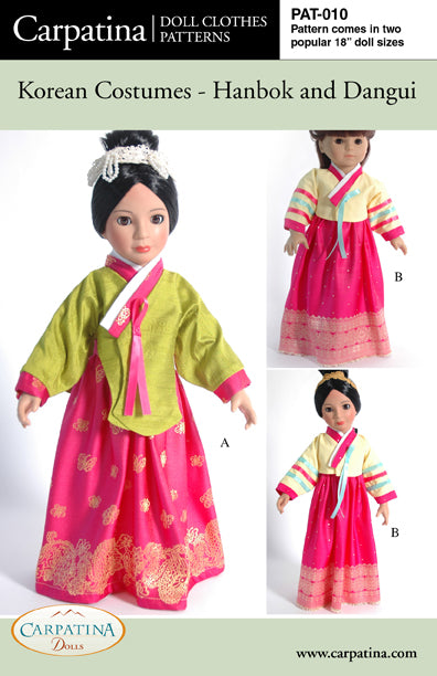 Korean Traditional Dress Patterns Tutorial Hanbok Doll 04 / Korean