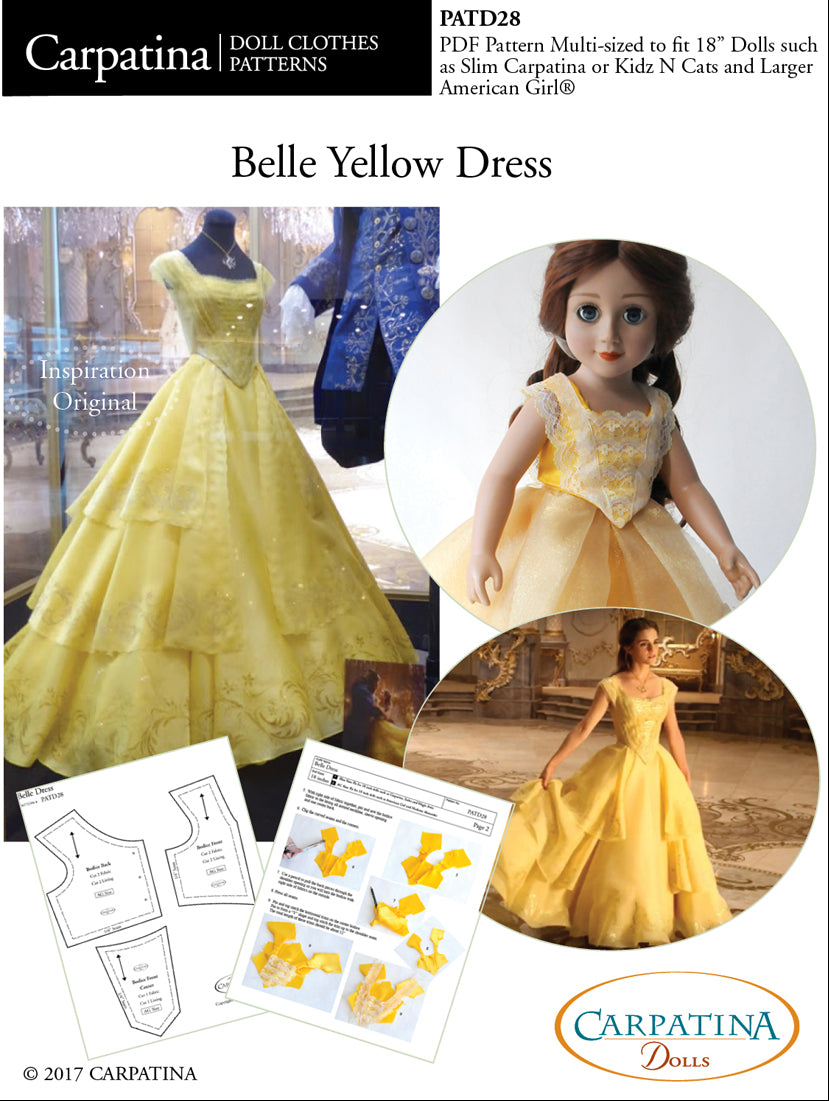 Beauty And The Beast Belle Dress Pattern
