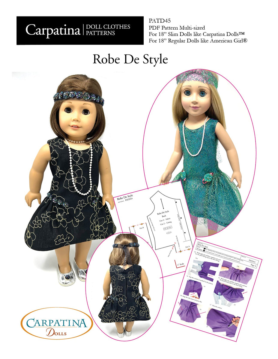 Robe de style 18 Doll Pattern – CARPATINA DOLLS